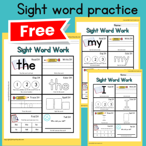 [FREE] High frequency sight word practice for kindergarten | Made By ...