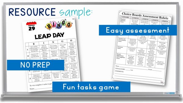 Leap Day 2024 Bingo Game, Leap Year NO PREP Fun Activities Choice Board ...