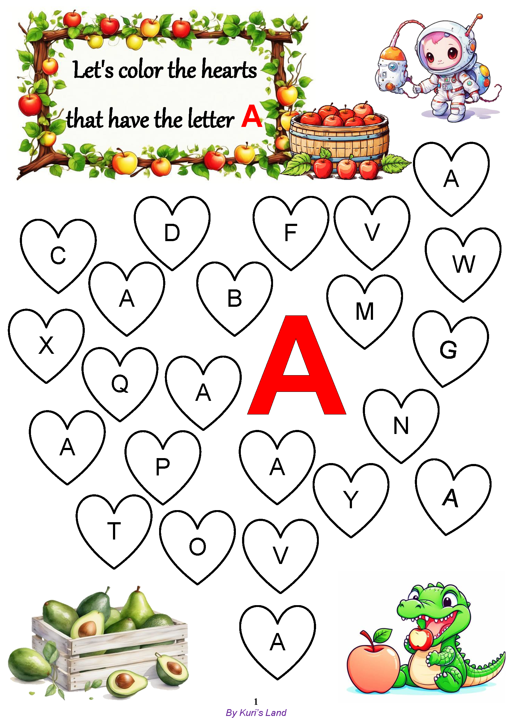 Printable Fun and Educational Alphabet Hunt Game - Find and Color Stars ...