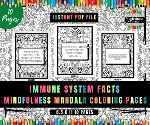 Immune System Facts Saying, Mindfulness Mandala Coloring Pages, Np Prep ...