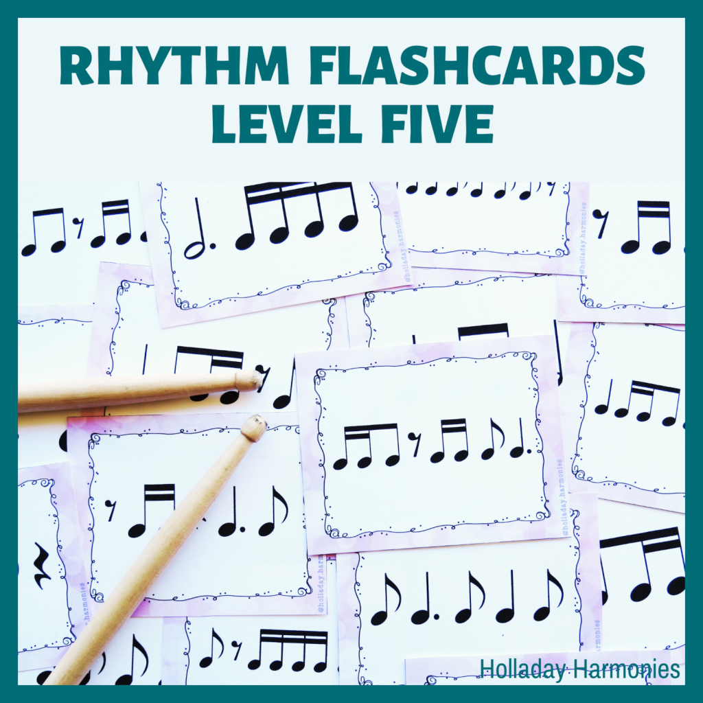 Rhythm Flashcards – Four Beat Rhythms Level 5: Dotted Quarter ...
