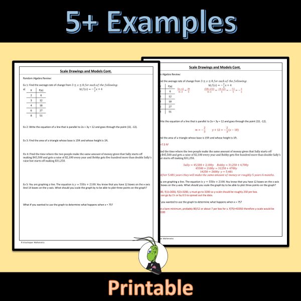 Scale Drawings and Models Guided Notes Similar Polygons Unit | Geometry ...
