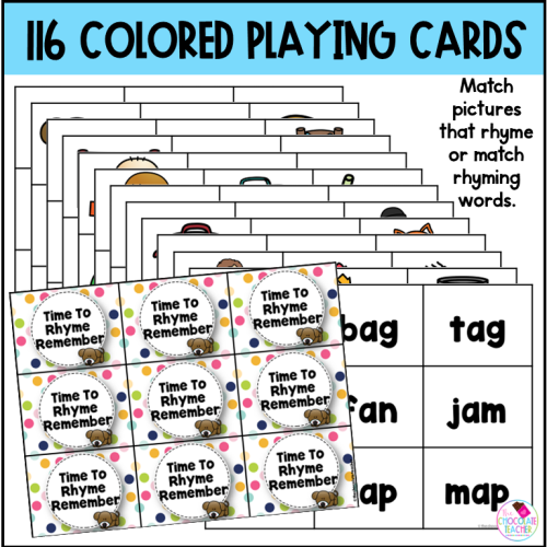 CVC Rhyming Words Phonics Memory Game - Rhyming Words Picture Cards ...