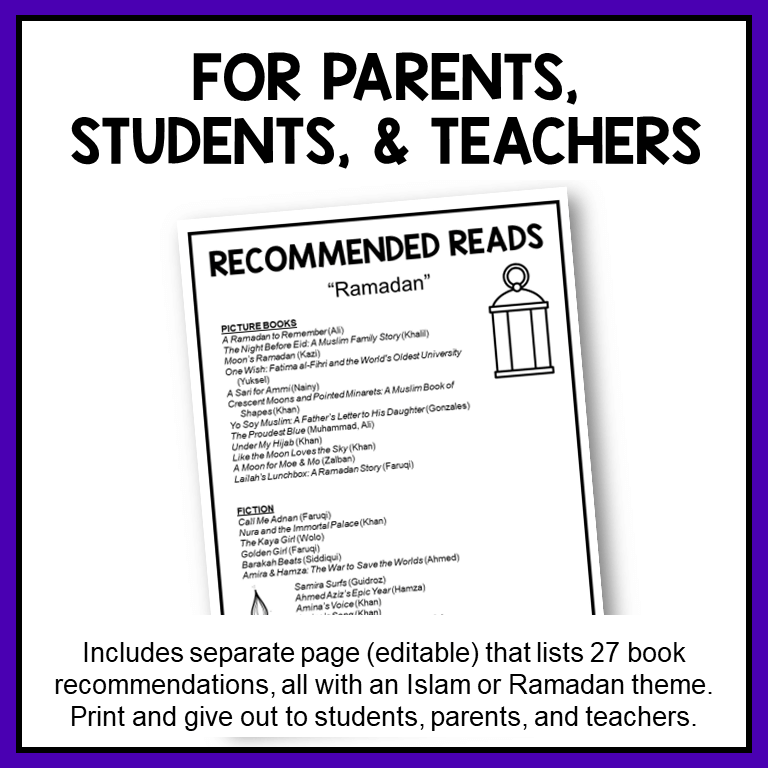 Ramadan Activities - Elementary Library Lesson - Islam - Eid - World ...