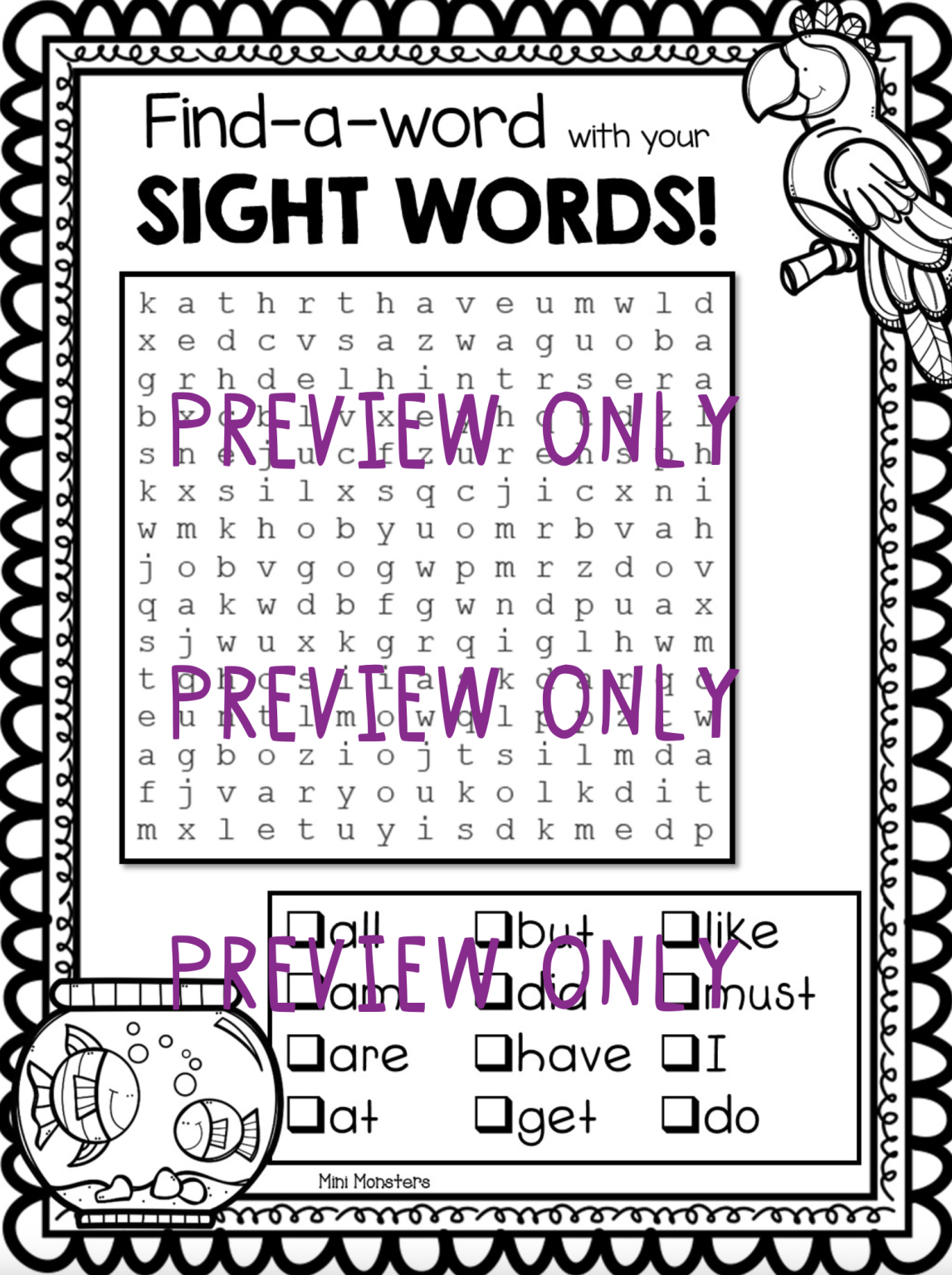 Sight Words Word Searches - Made By Teachers
