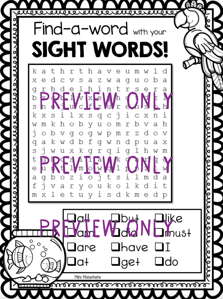 Sight Words Word Searches | Made By Teachers