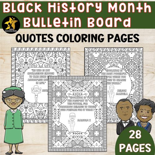 BUNDLE Black History Month Activities Bulletin Board Coloring Pages ...