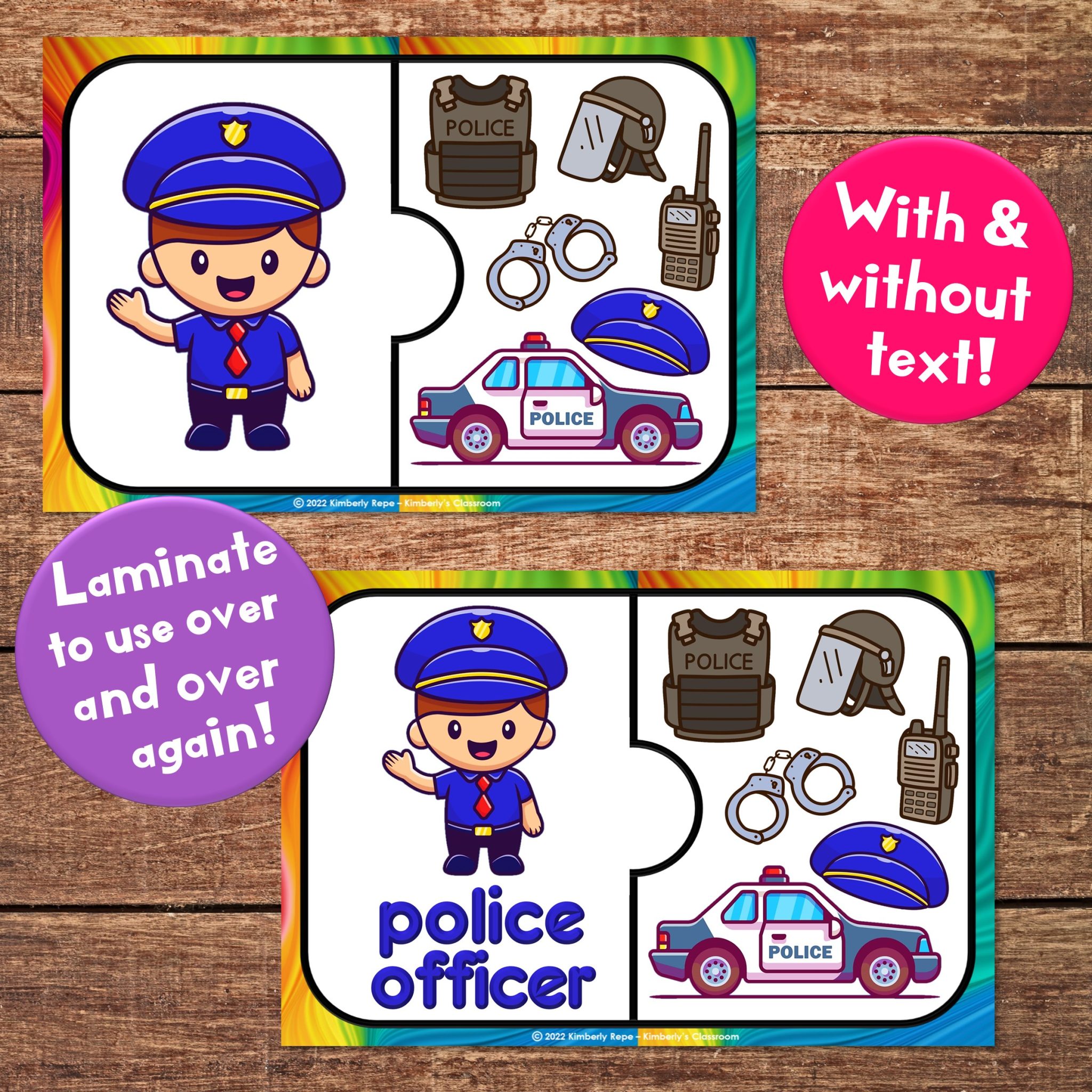 Community Helpers & Equipment Puzzle Activities for Job & Career ...