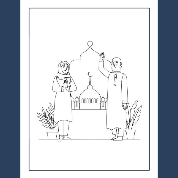 Islamic Coloring Book For Kids Ages 4-8: Fantastic Muslim Coloring ...