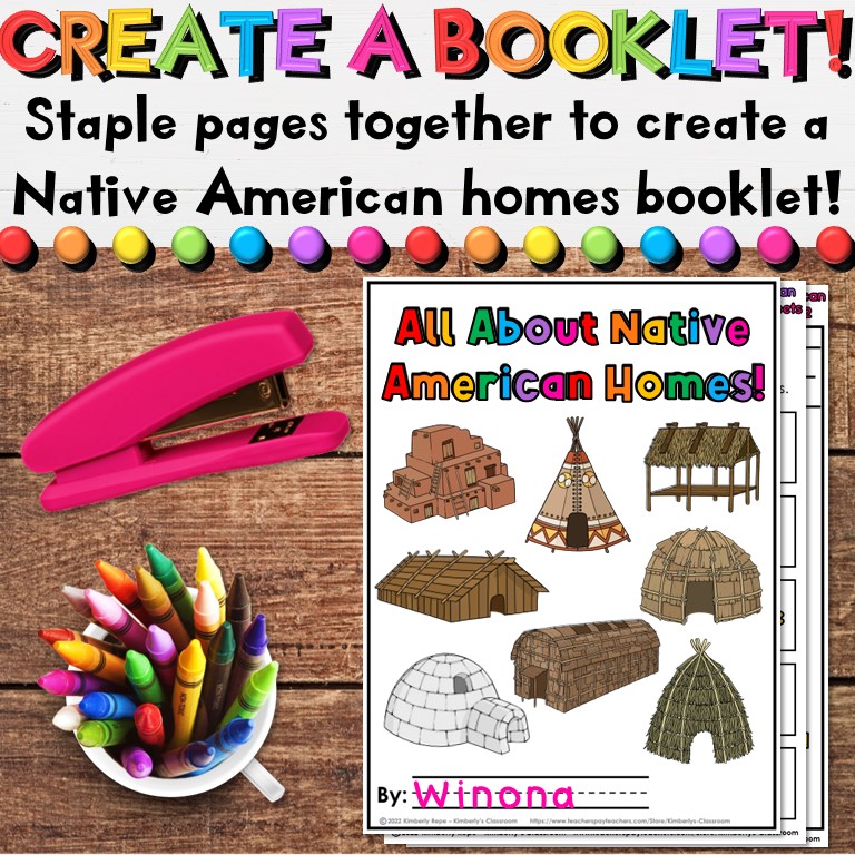 Native American Homes Worksheet Activities, Emergent Reader & Coloring ...