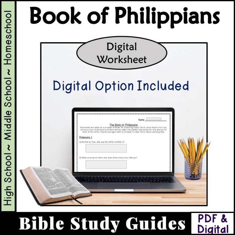 Bible Study Questions for Philippians worksheet packet | Made By Teachers