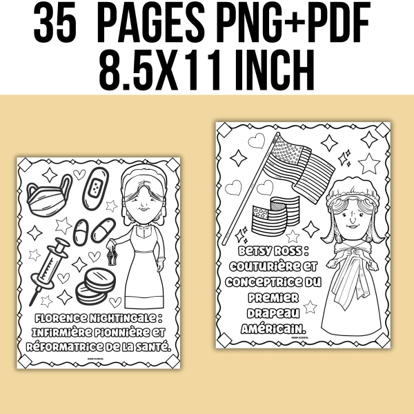 Women's History Month Coloring Pages In French - March Coloring Sheets ...