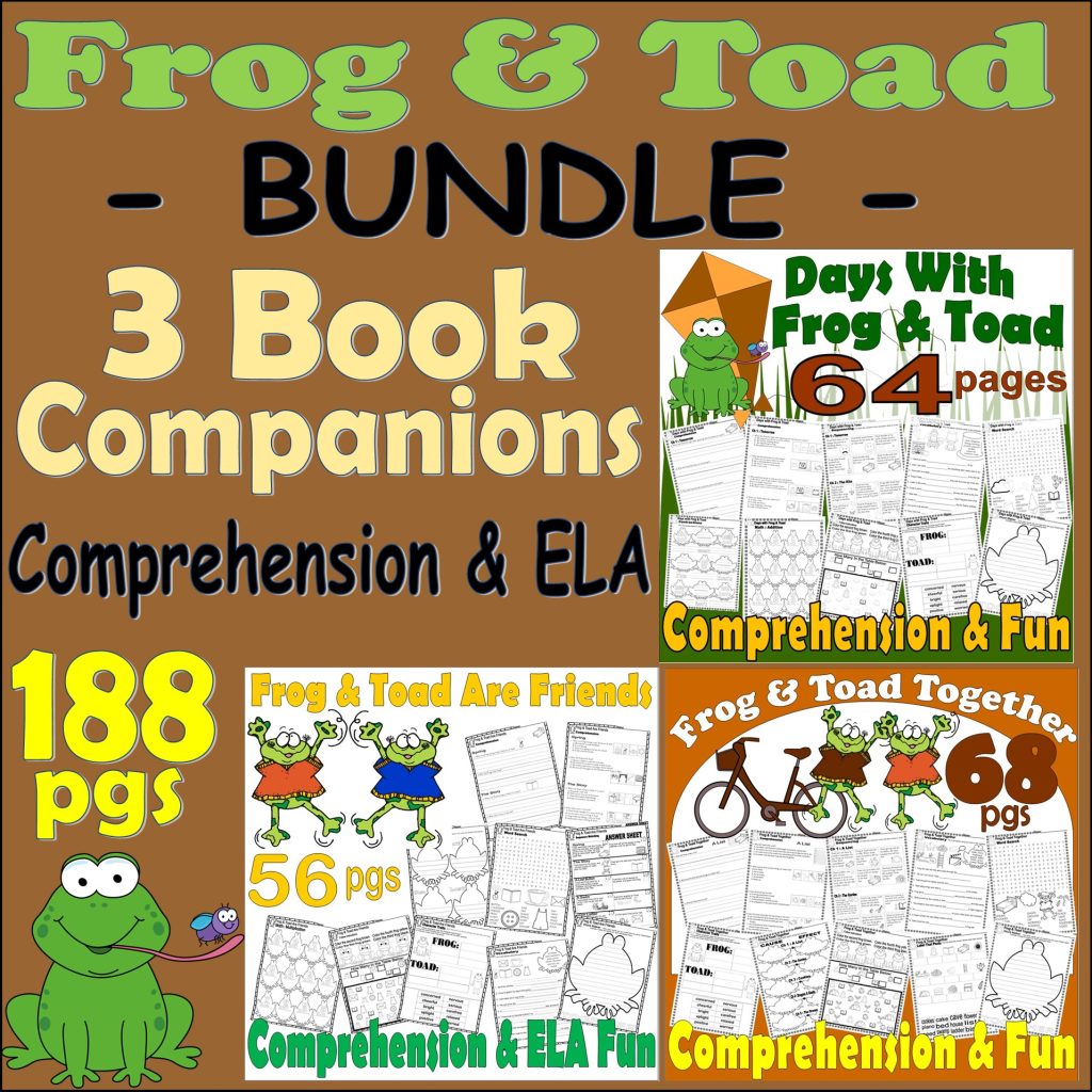 Frog & Toad Book Study Companion Reading Comprehension BUNDLE of 3 Days ...