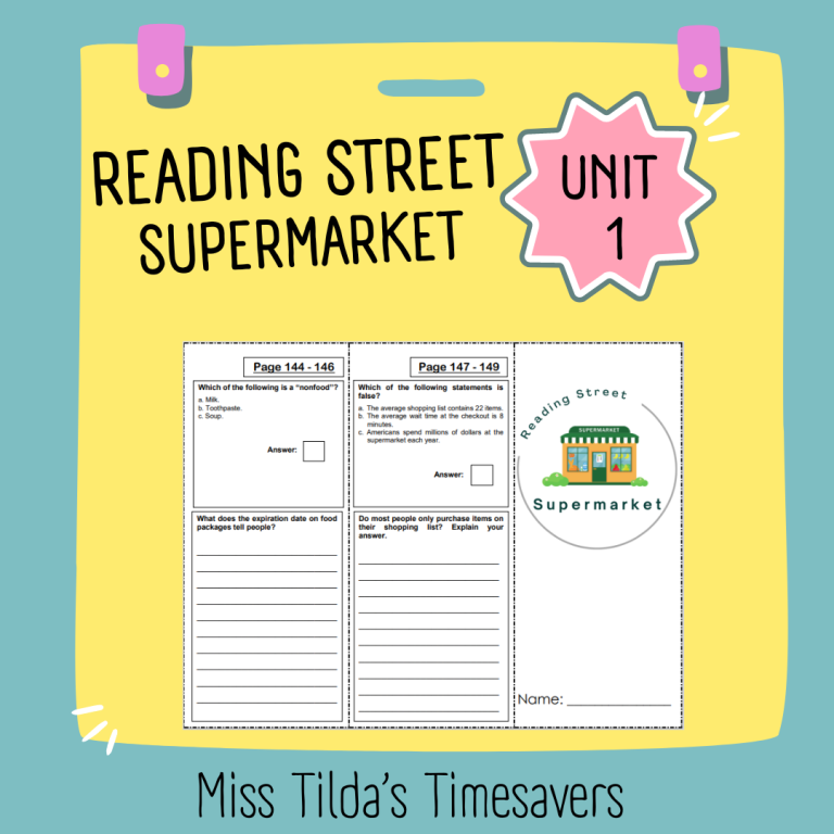 Supermarket - Grade 3 Reading Street - Made By Teachers