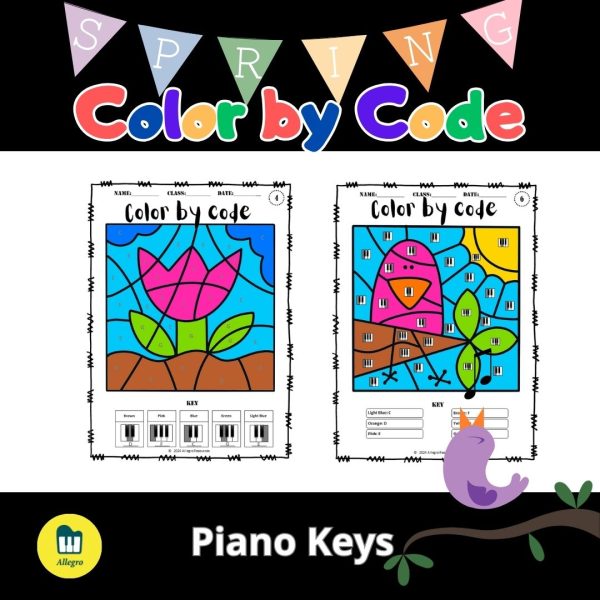 Spring Color by Code - Piano Keys | Made By Teachers