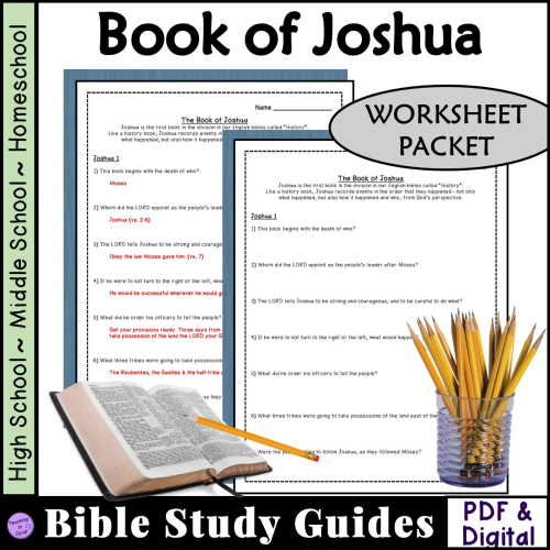 Book of Joshua Bible Study Questions Worksheets - Made By Teachers
