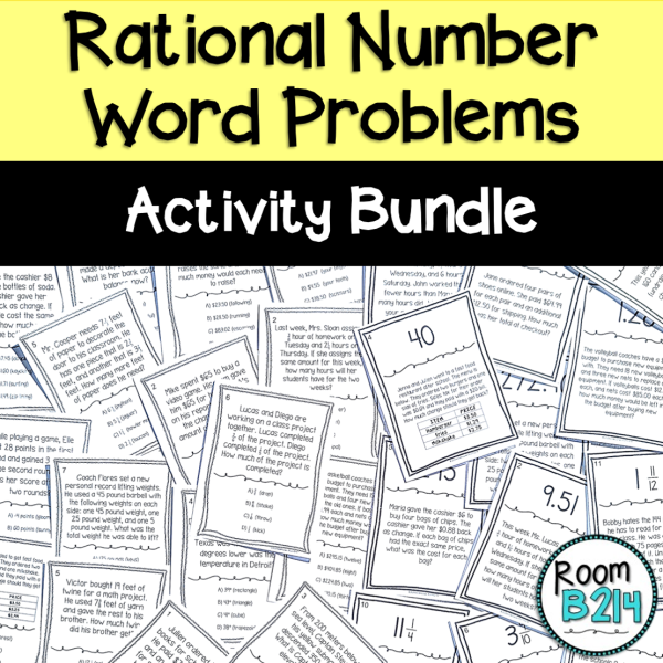 Rational Number Word Problems Activity Bundle TEKS 7.3A, 7.3B | Made By ...