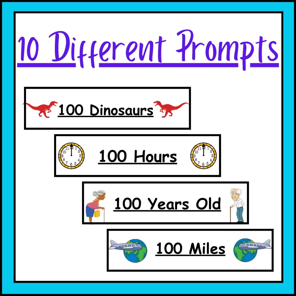 Hundredth Day (100th Day) Writing Prompts- Pets, Travel, Dollars ...