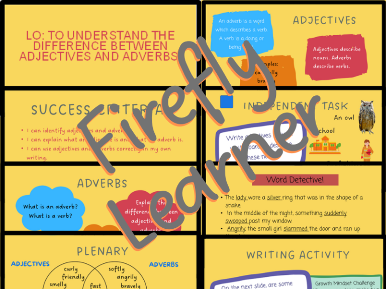 Adjectives and Adverbs - Full Grammar Lesson PowerPoint + Activities ...
