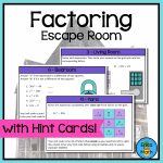 Factoring Review Escape Room Activity (Digital & Printable) | Made By ...