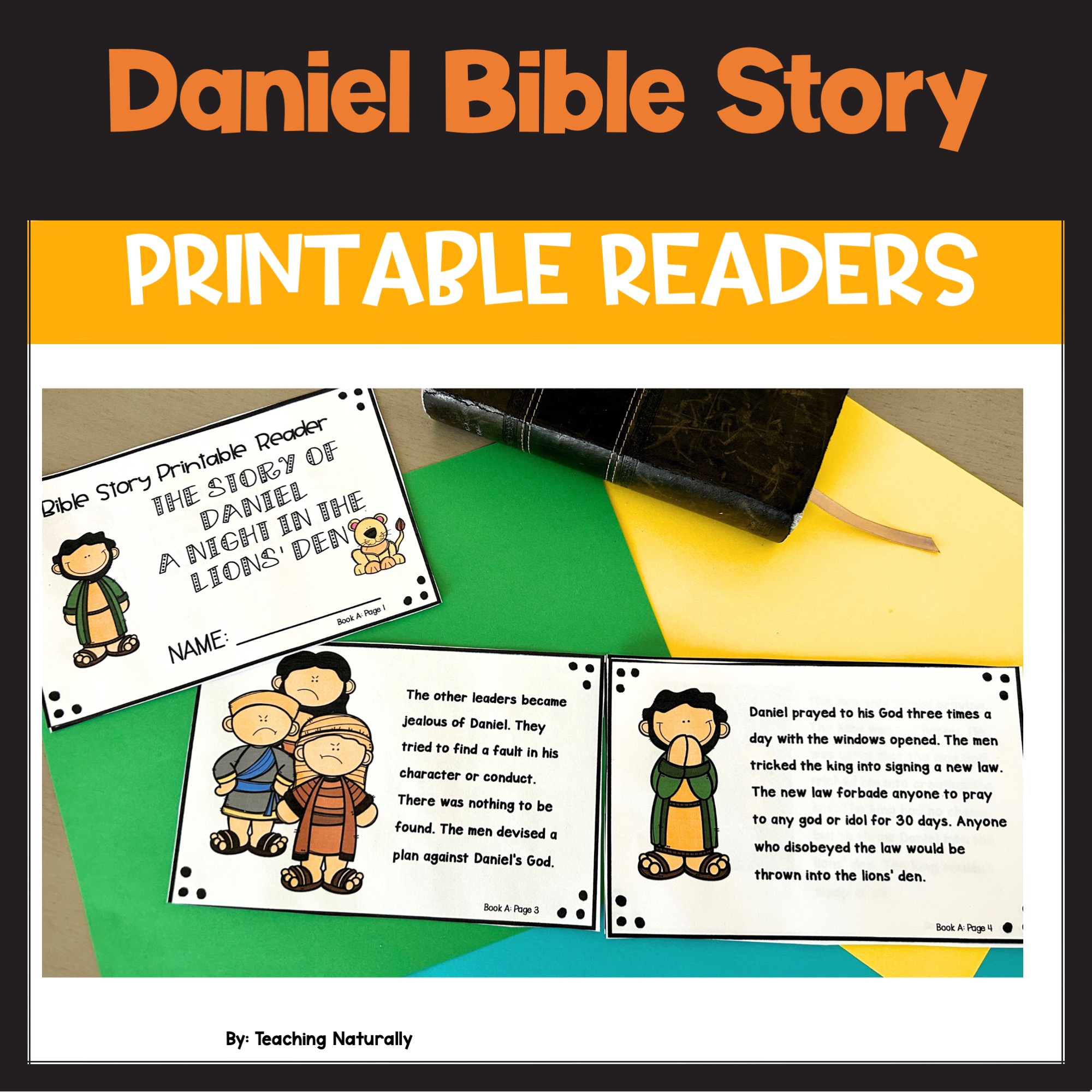 Jonah and the Big Fish Whale Bible Story Printable Reader | Made By ...