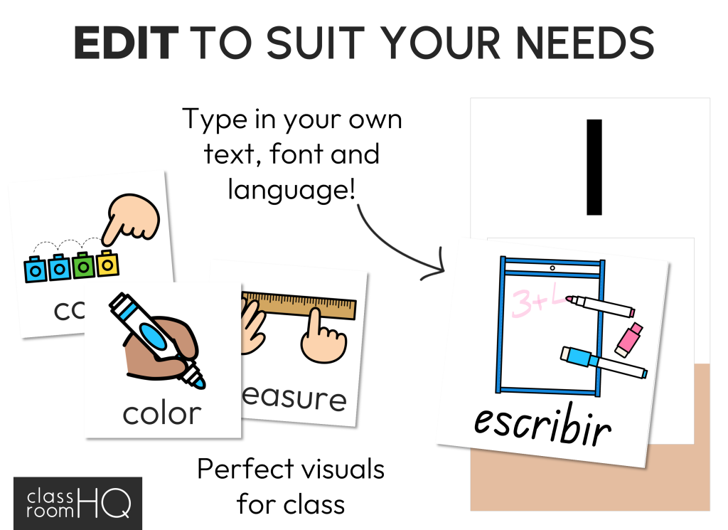 B+W NEUTRALS Classroom Management Visual Instruction Cards - Made By ...