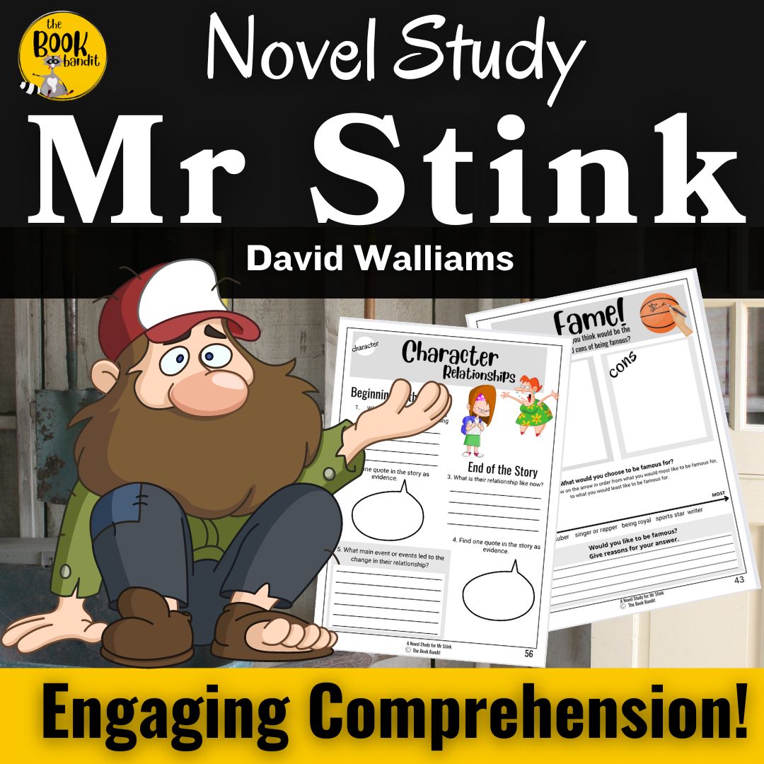 MR STINK Novel Study and Reading Comprehension Questions | Made By Teachers