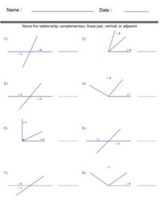 Identifying Angle Pair Relationships - Angles Worksheets - Made By Teachers