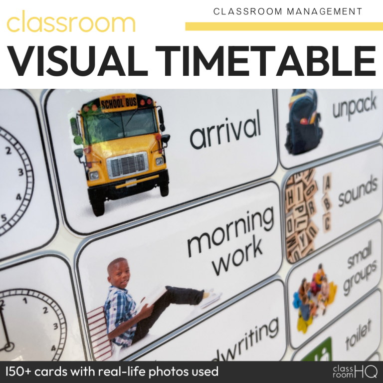 Daily Classroom Visual Schedule Cards | Visual Timetable - Easy To Edit ...