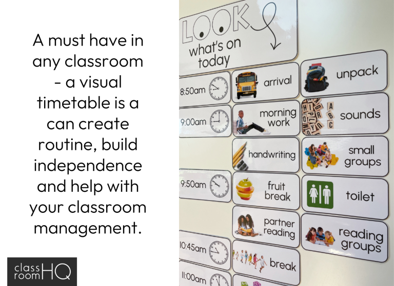 Daily Classroom Visual Schedule Cards | Visual Timetable - Easy To Edit ...