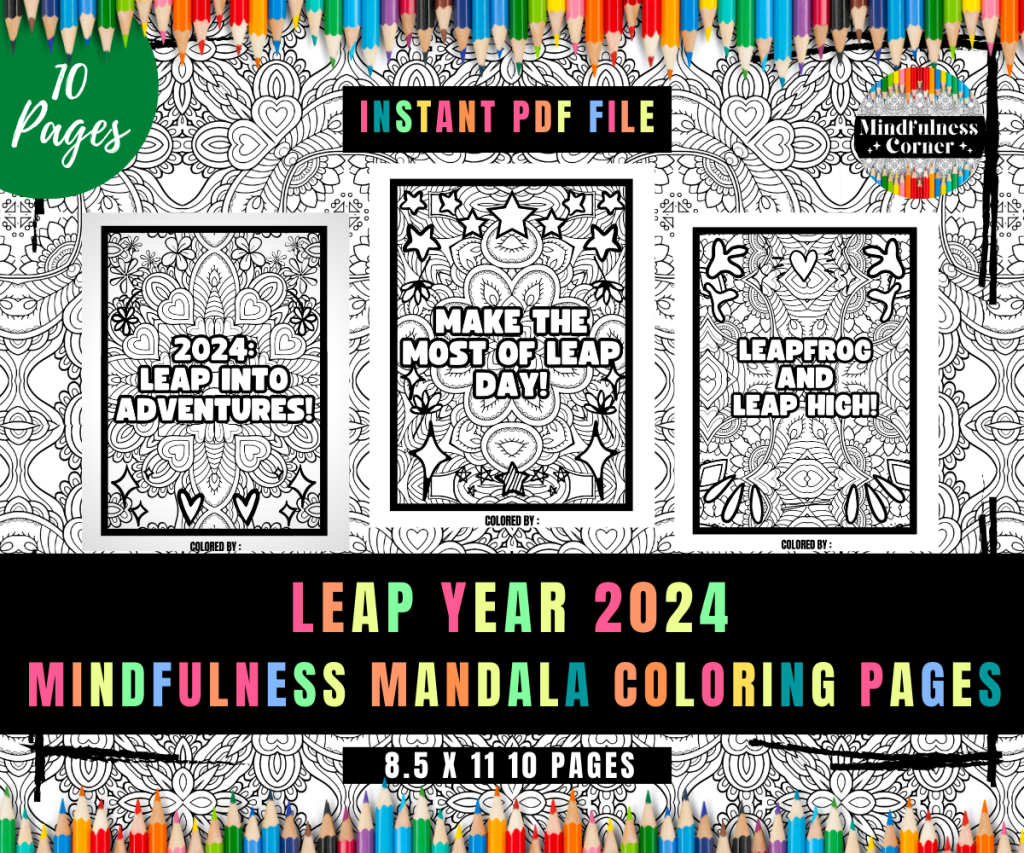 Leap Year 2024 Activities, Leap Day Celebration Coloring Pages, SEL ...