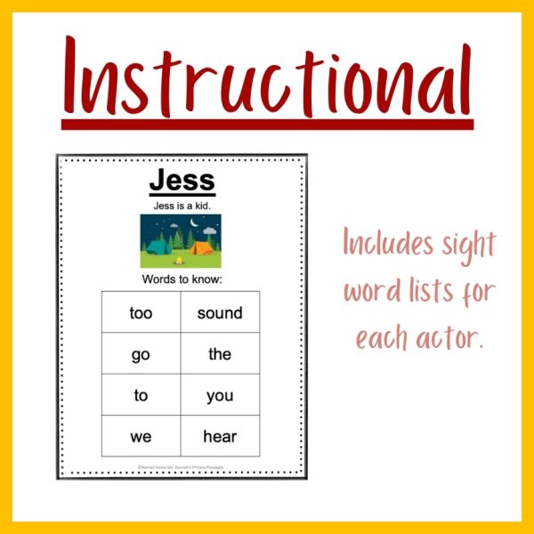 The Camping Trip- Differentiated, Decodable, First Grade Reader's ...