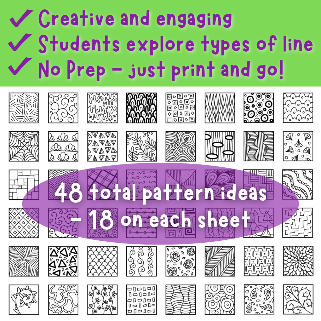 Egg Doodle Drawing Worksheets - Easter Zentangle Art Project for Spring ...