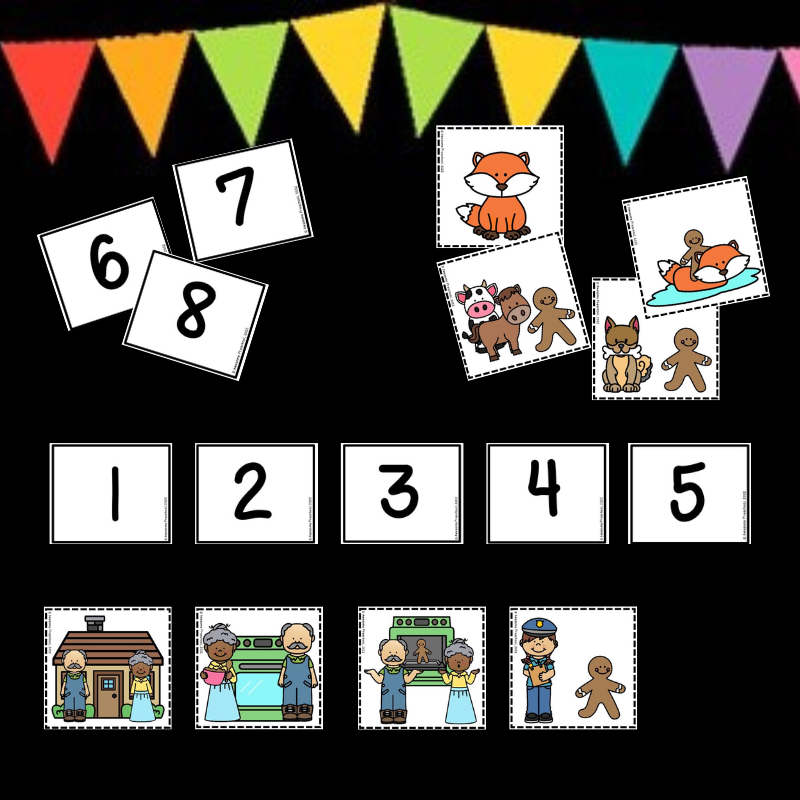 The Gingerbread Man - Retelling Story Props and Sequencing Activity ...