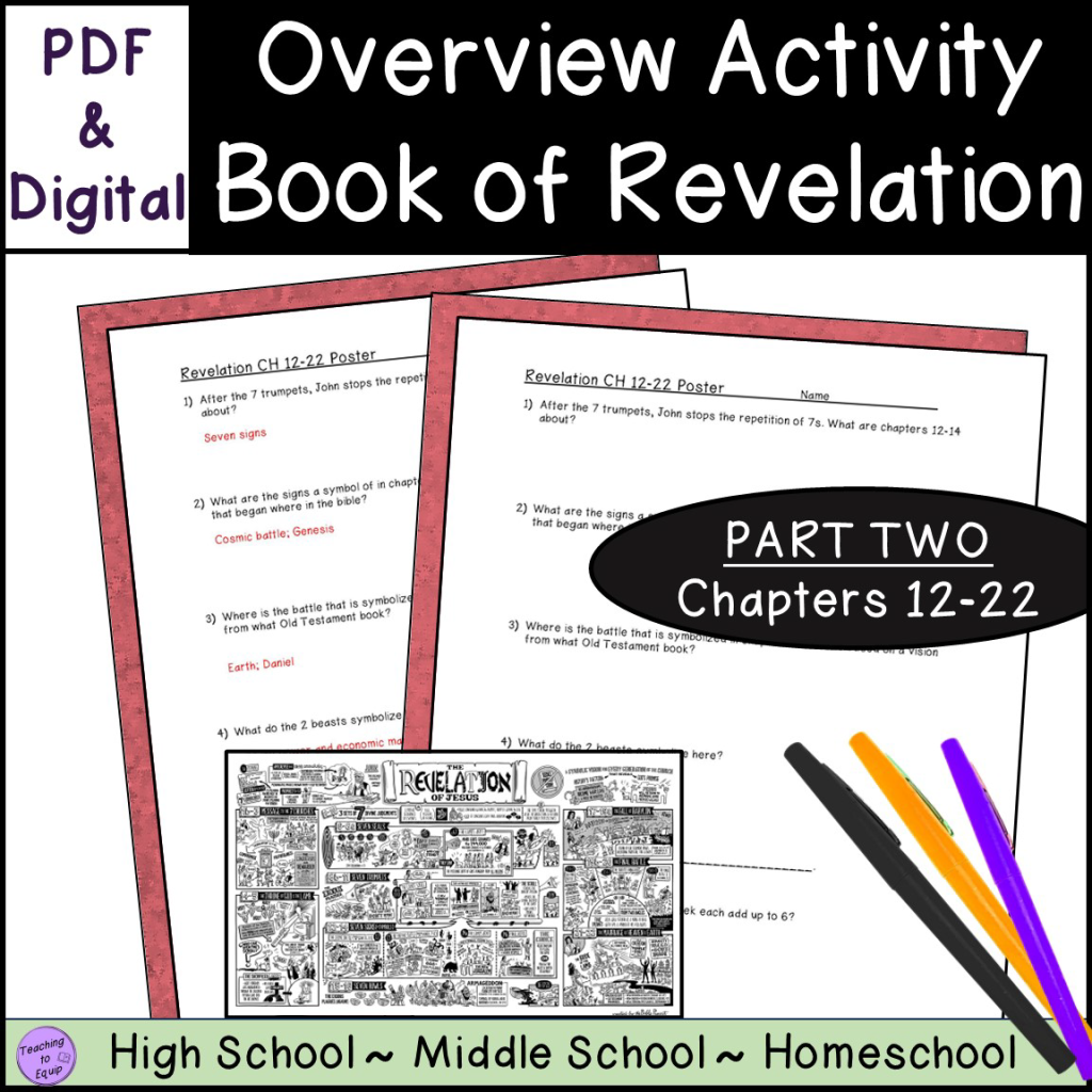 Revelation Book of the Bible Summary (CH 12-22) Overview Activity ...