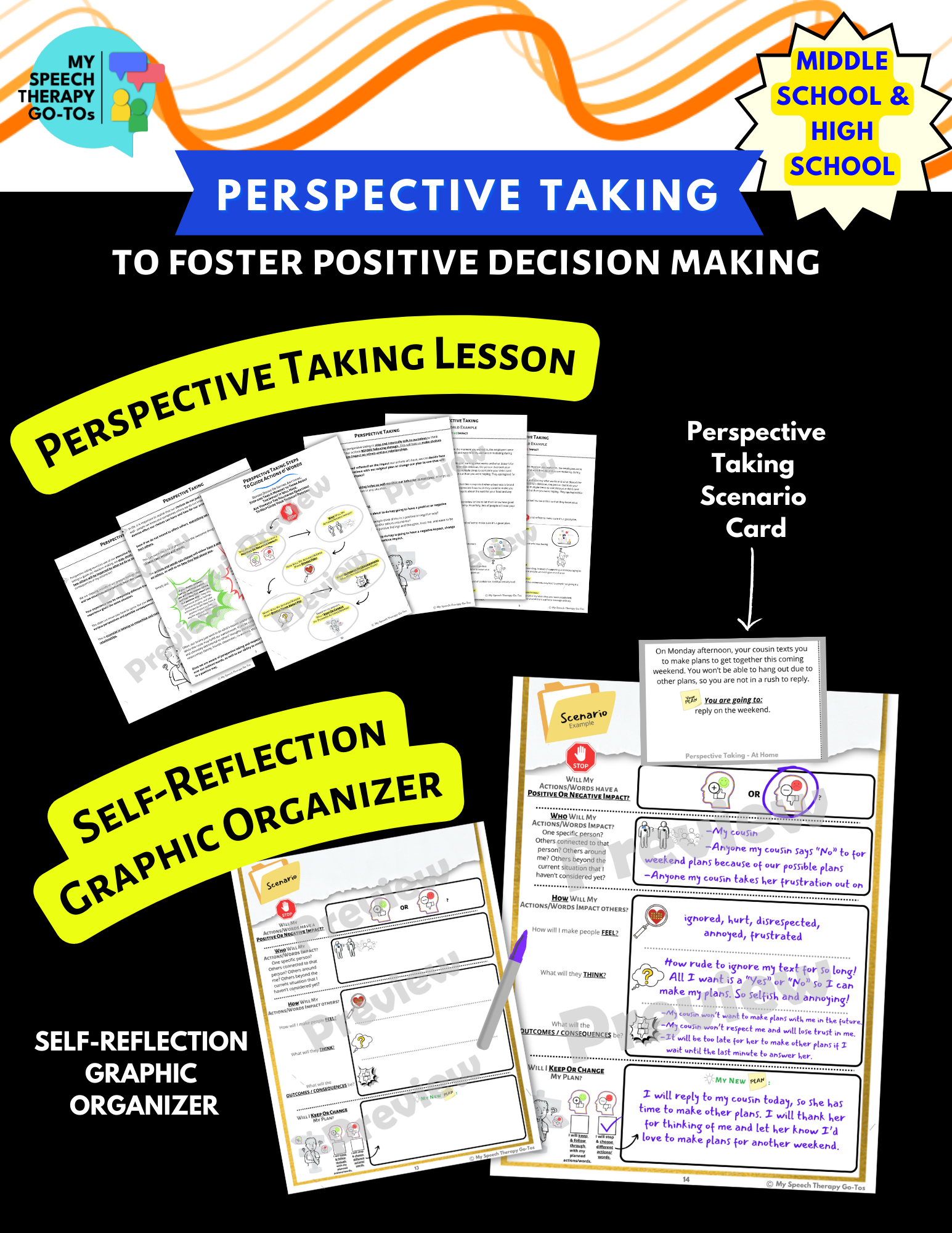 Perspective Taking Social Problem Solving Scenarios SEL Activities ...