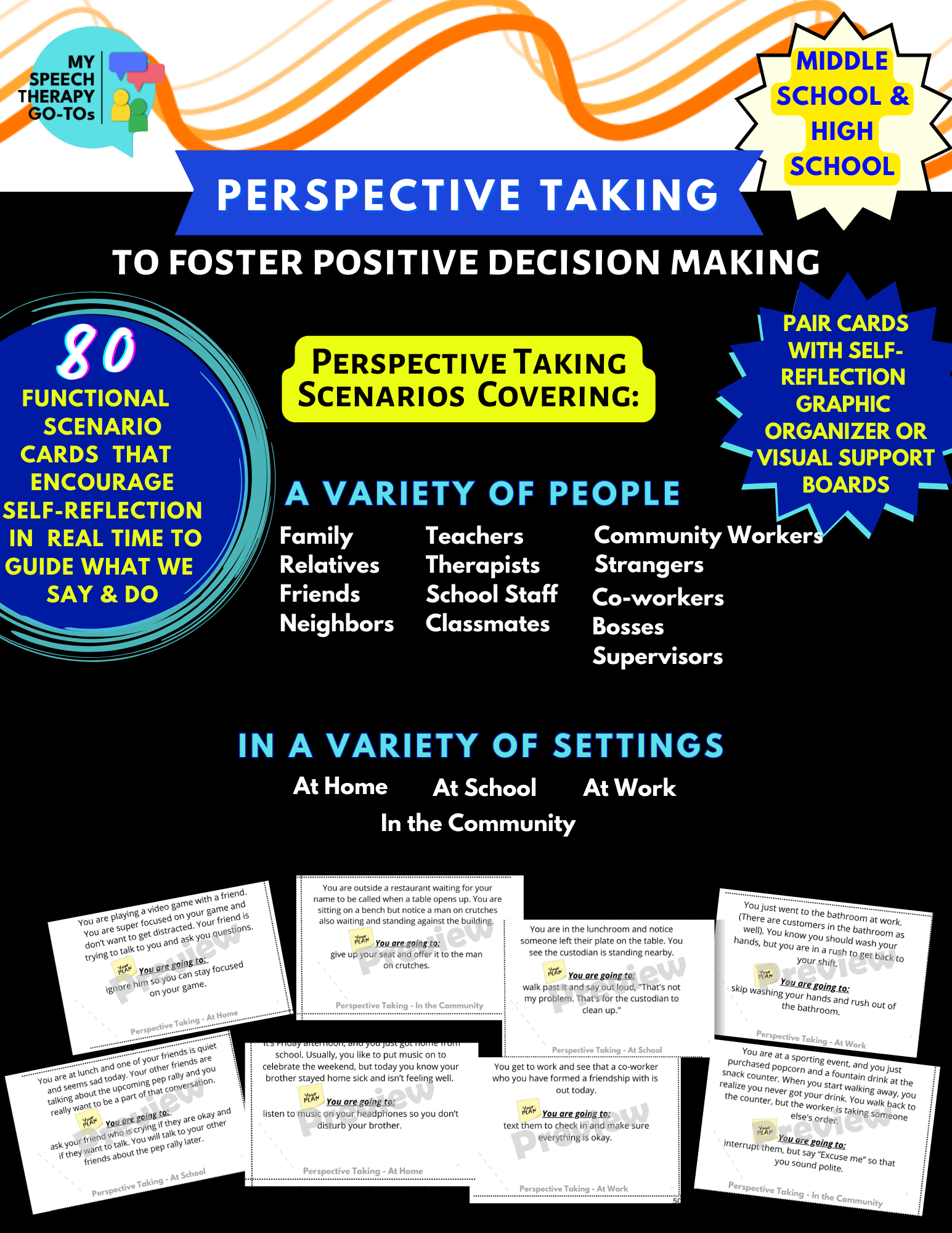 Perspective Taking Social Problem Solving Scenarios SEL Activities ...