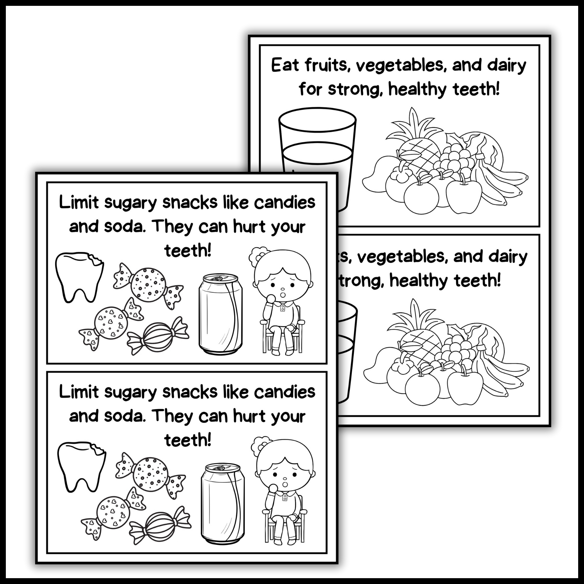 Dental Health Mini-Books for Emergent Readers | March National Dentist ...