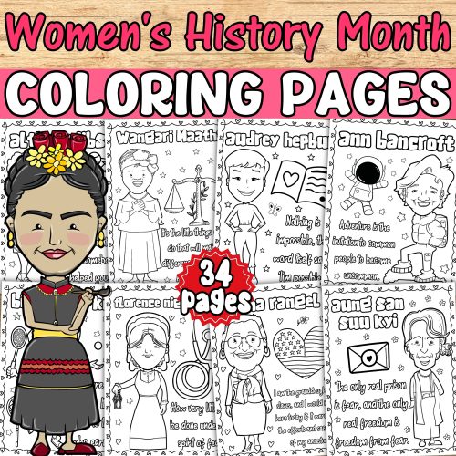 Women's History Month Coloring Pages | Womens History leaders coloring ...