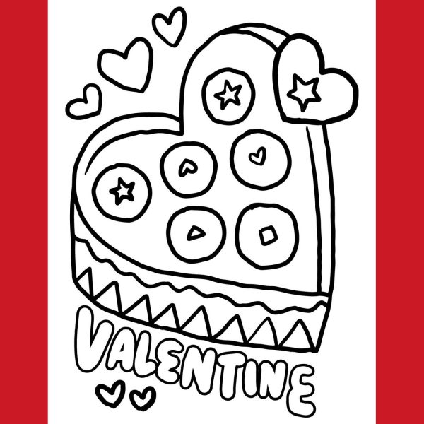 Happy Valentine's Day Coloring Sheets, Printable valentine doodle ...