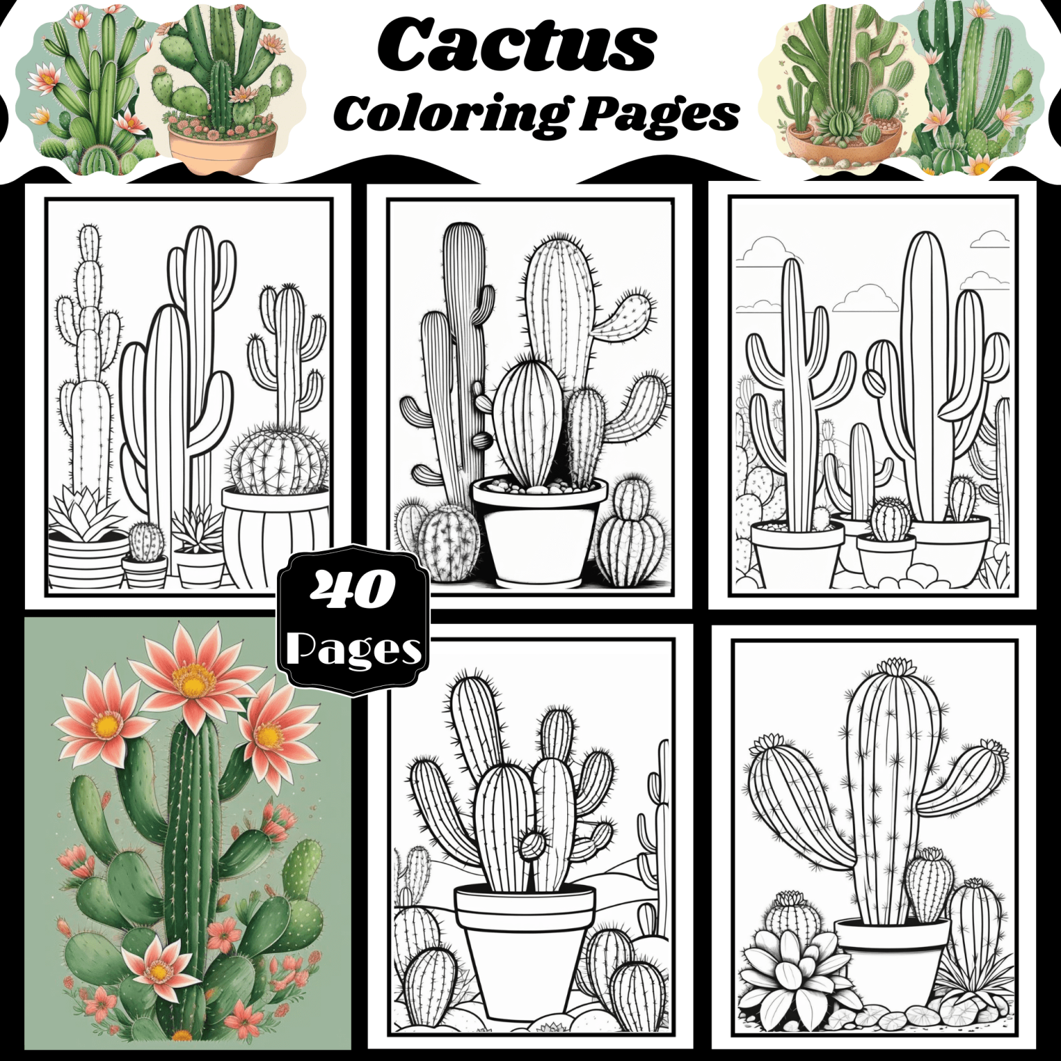 Cactus Coloring Pages | Made By Teachers