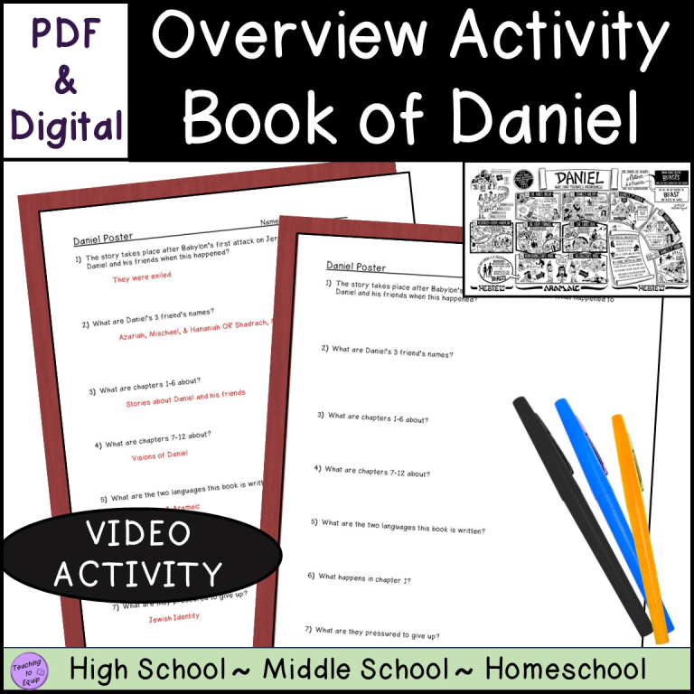 Bible Book Daniel Overview Summary Activity | Made By Teachers