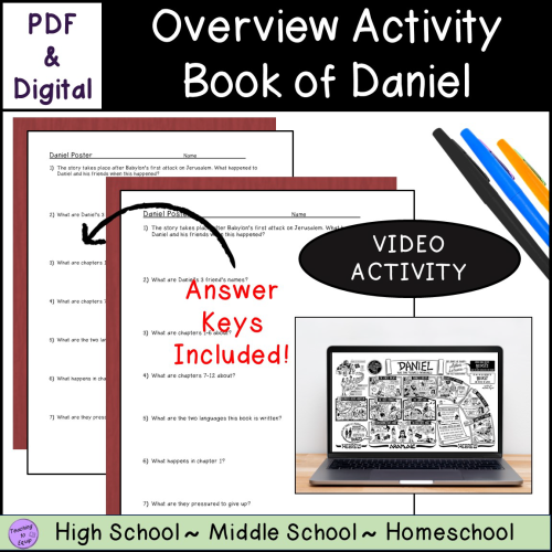 Bible Book Daniel Overview Summary Activity | Made By Teachers