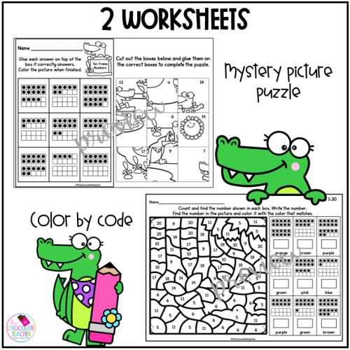 Ten Frames Kindergarten Write the Room Numbers to 20 Teen Numbers Math ...