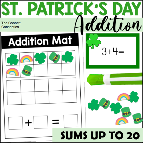 St. Patrick's Day Addition Math Stations | Made By Teachers