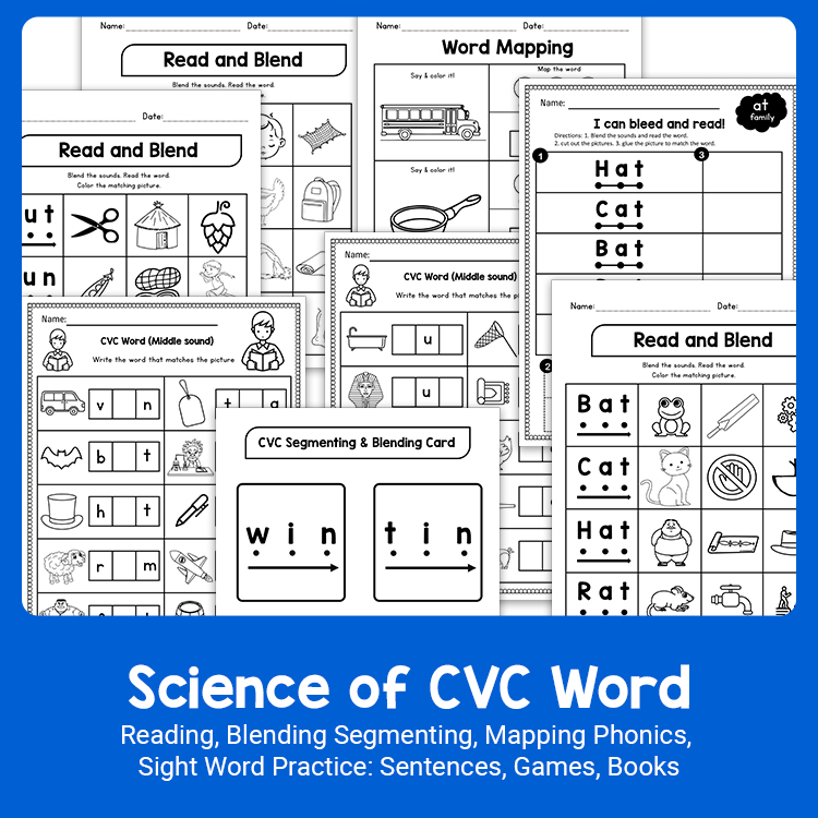 Mastering CVC Words: Reading, Blending, and Segmenting Worksheets for ...
