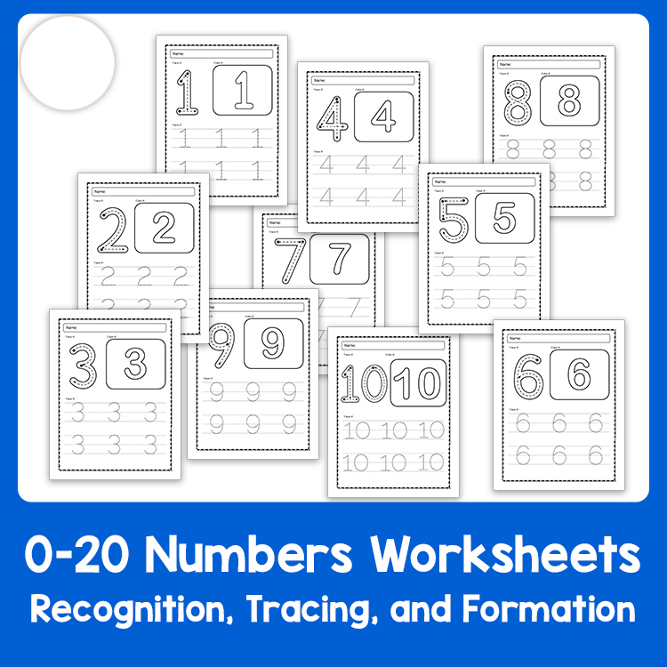 No-Prep Number 28 Tracing Worksheets and Activities for Preschool-1st ...