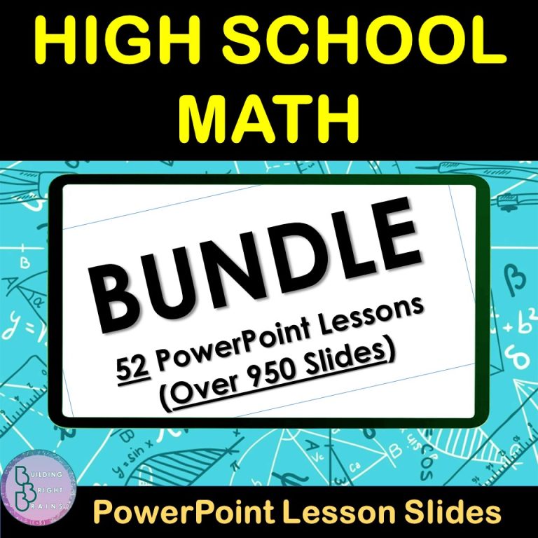 High School Math Bundle | PowerPoint Lesson Slides | Derivative ...