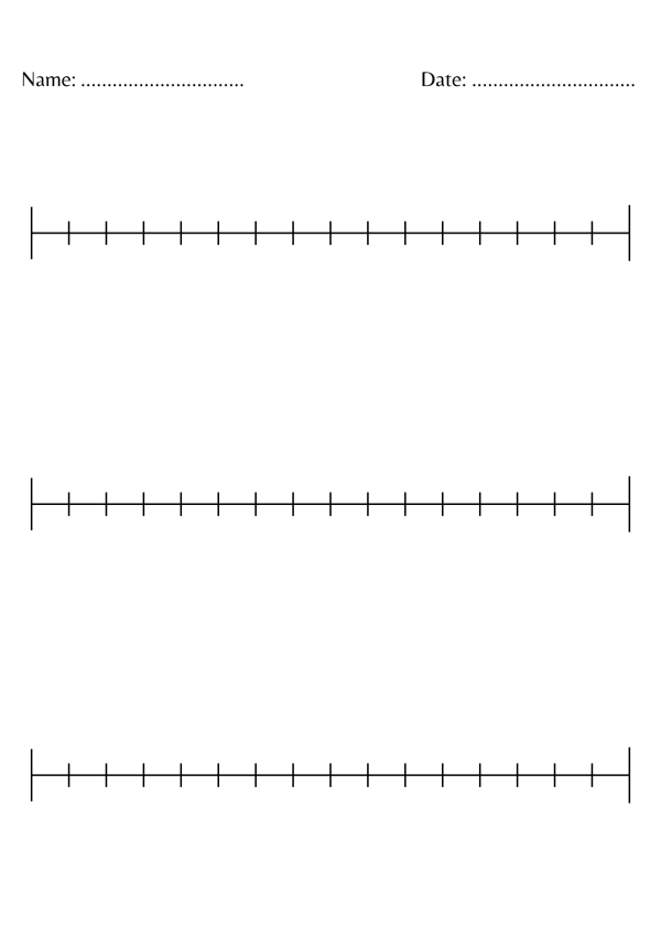 Blank number line with 16 tick marks - blank number line 0-16 Worksheet ...
