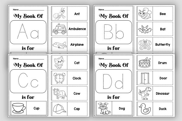 Alphabet Learning Flip Books: Beginning Letters & Sounds Interactive ...